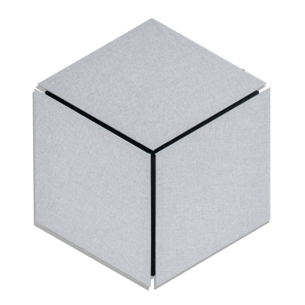 White Hexagon Fabric Acoustic Panel - ISS Acoustic